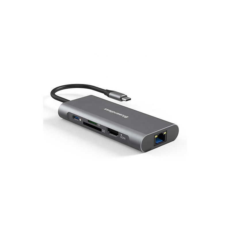 Adapteris USB Type-C - 2 x USB 3.0, 1x USB 2.0, 1x Type C (PD), HDMI ...