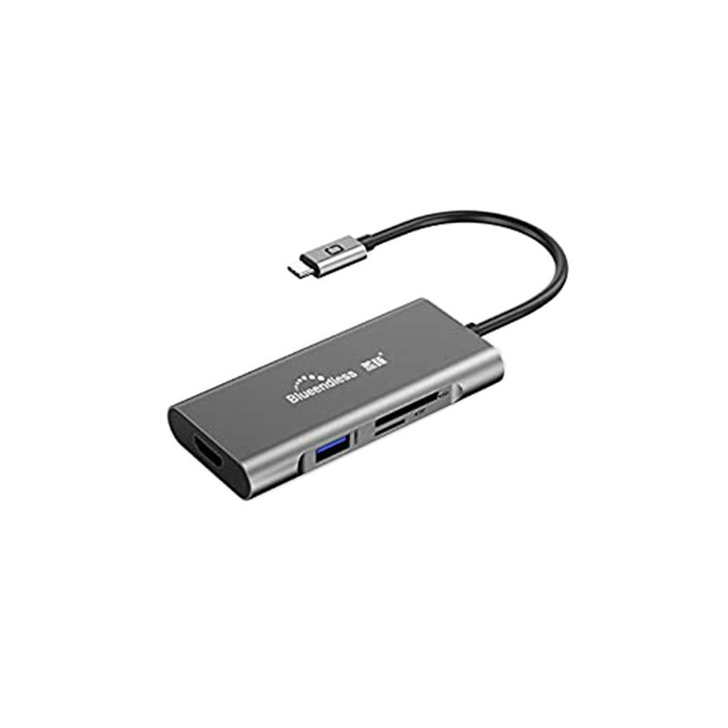 Adapteris USB Type-C - 3 x USB 3.0, Type-C PD, HDMI, SD, TF | Delsa.lt Adapteris USB Type-C - 3 x USB 3.0, Type-C PD, HDMI, SD, TF | Delsa.lt